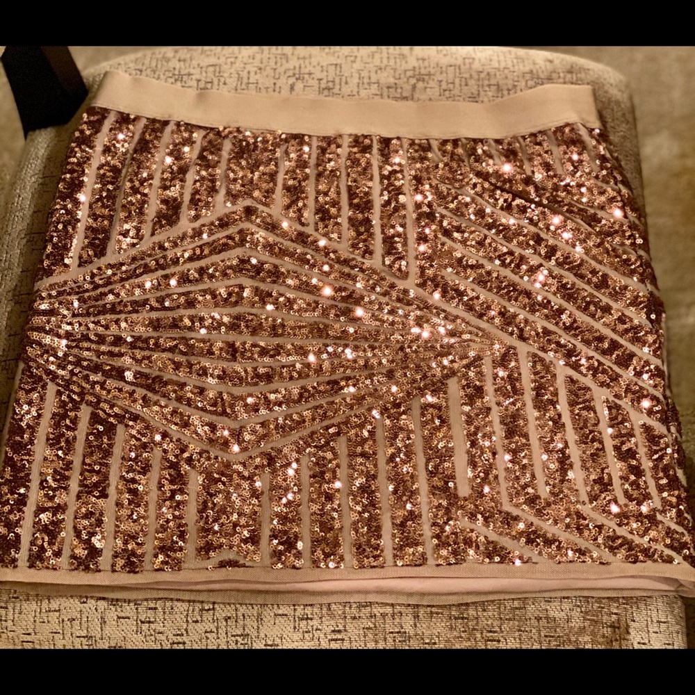 Rose Gold Sequin Mini Dress - Gem